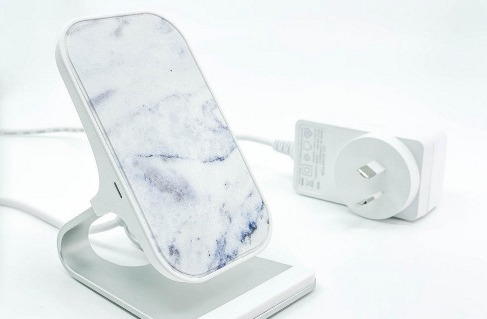Oscar White Marble Fast Wireless Charging Stand – Happytel